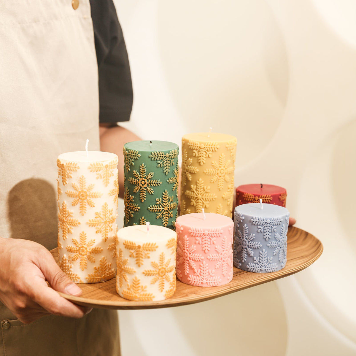 A Festive Symphony: Boowannicole's Christmas Element Pillar Wax Molds ...