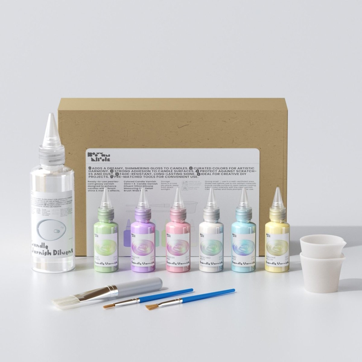 Colored Glossy Candle Varnish Set - 6 of Spring/Summer Vibe - Craft ...