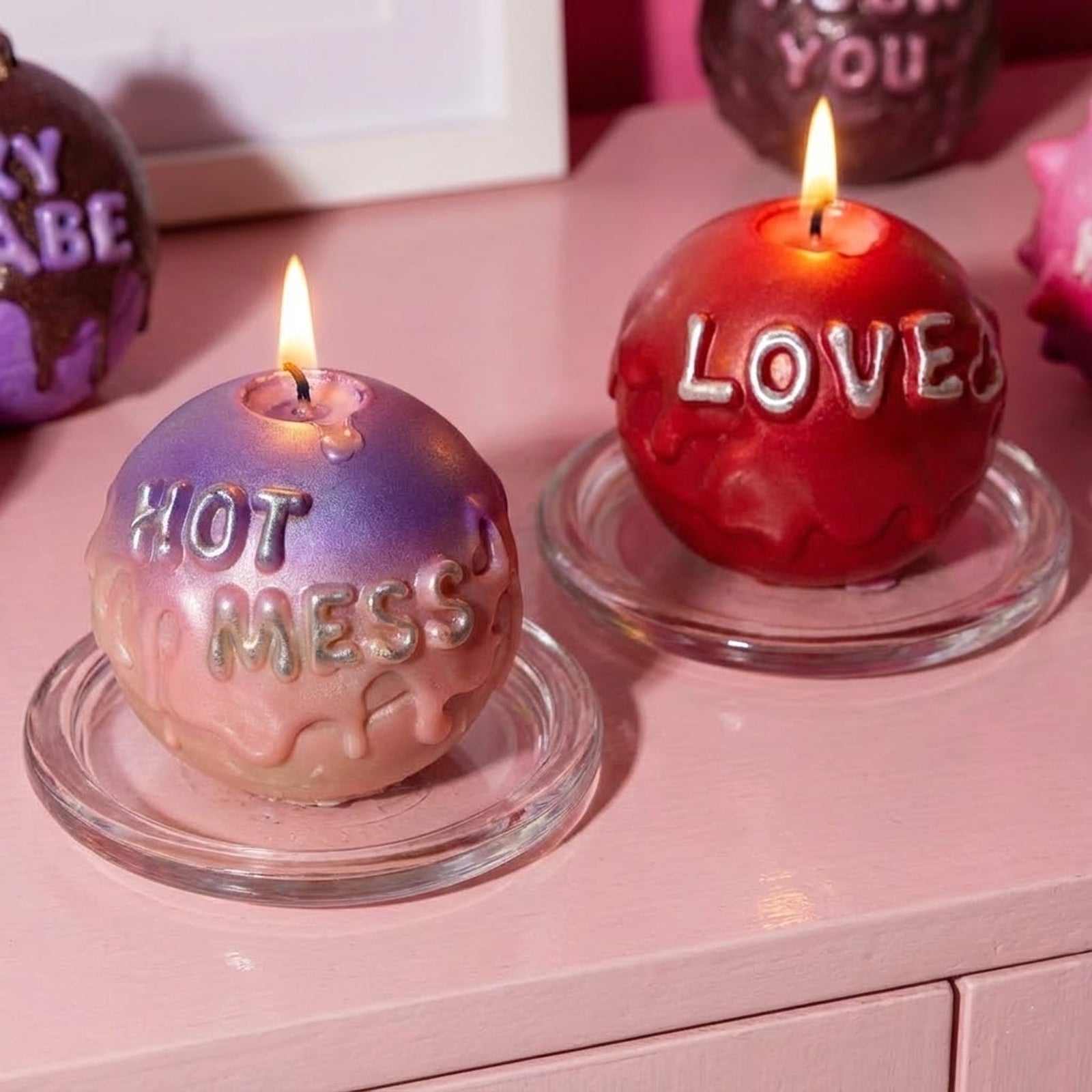 Large Boomy Love: Sassy 3D Slogan & "Hot Mess" Candle Molds – Boowan Nicole